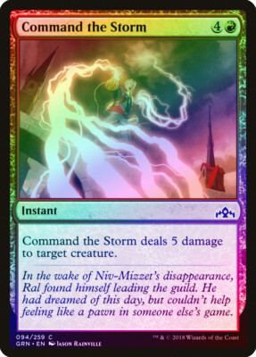 Command the Storm FOIL Guilds of Ravnica NM Red Common MAGIC MTG CARD ...