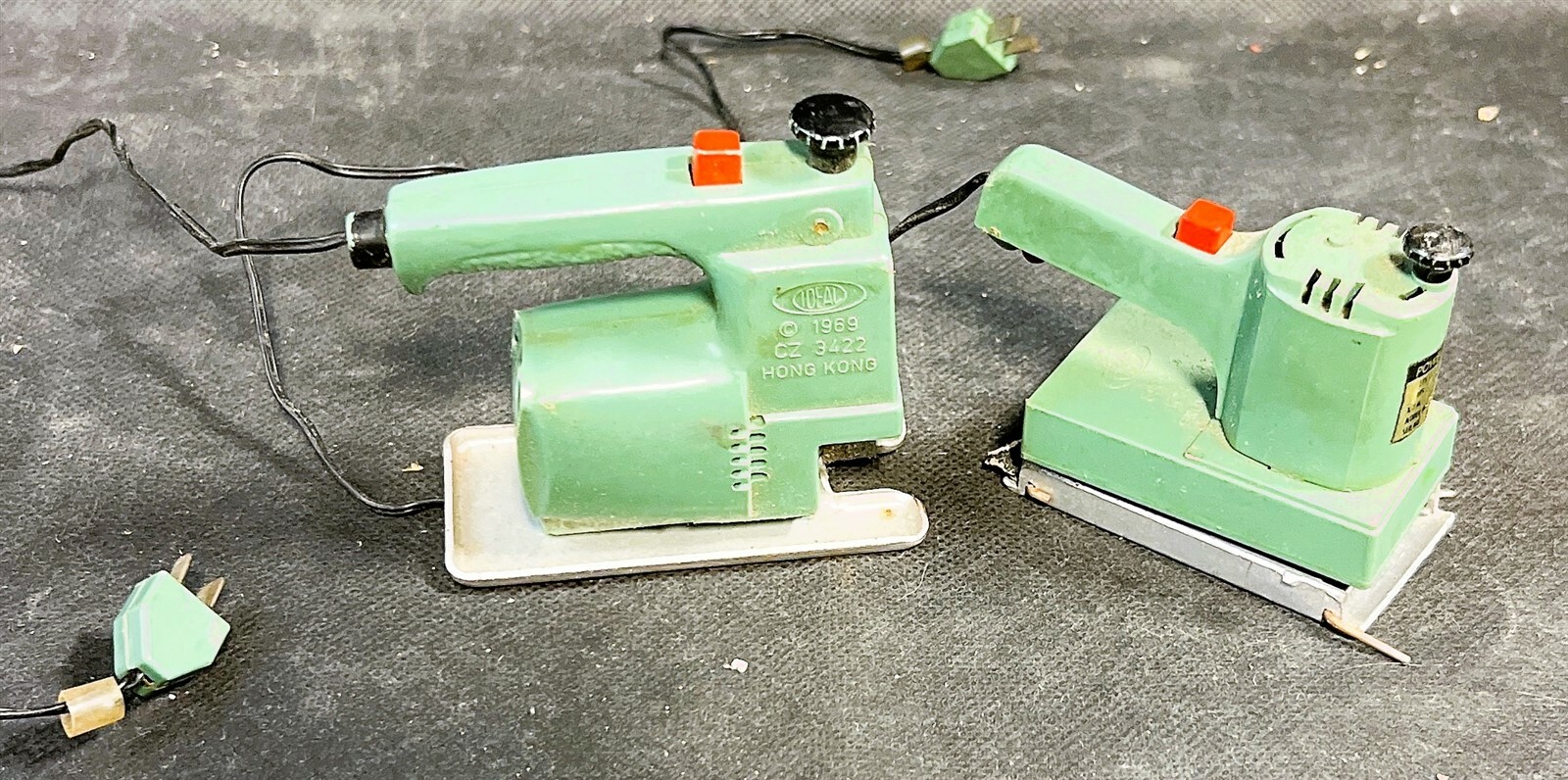 Vintage IDEAL Power Mite Miniature Tools Workshop Power Toys Saw Sander ...