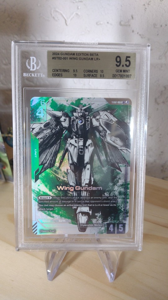 GUNDAM CARD GAME Ver.Beta Wing Gundam LR+ Parallel Rare English BGS 9.5 ...