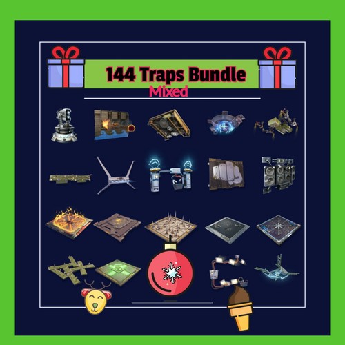 Traps Bundle (mixed) 144 God Rolled Traps. Fortnite Save The World ...