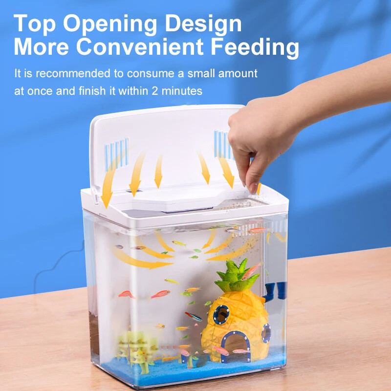 Small Fish Tank Plastic Clear Micro Landscape Desktop Aquarium For ...