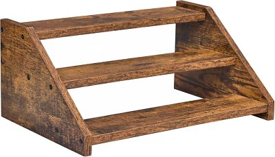 Wood Display Riser Stand, 3-Tier Display Shelf, Spice Rack, Vintage ...
