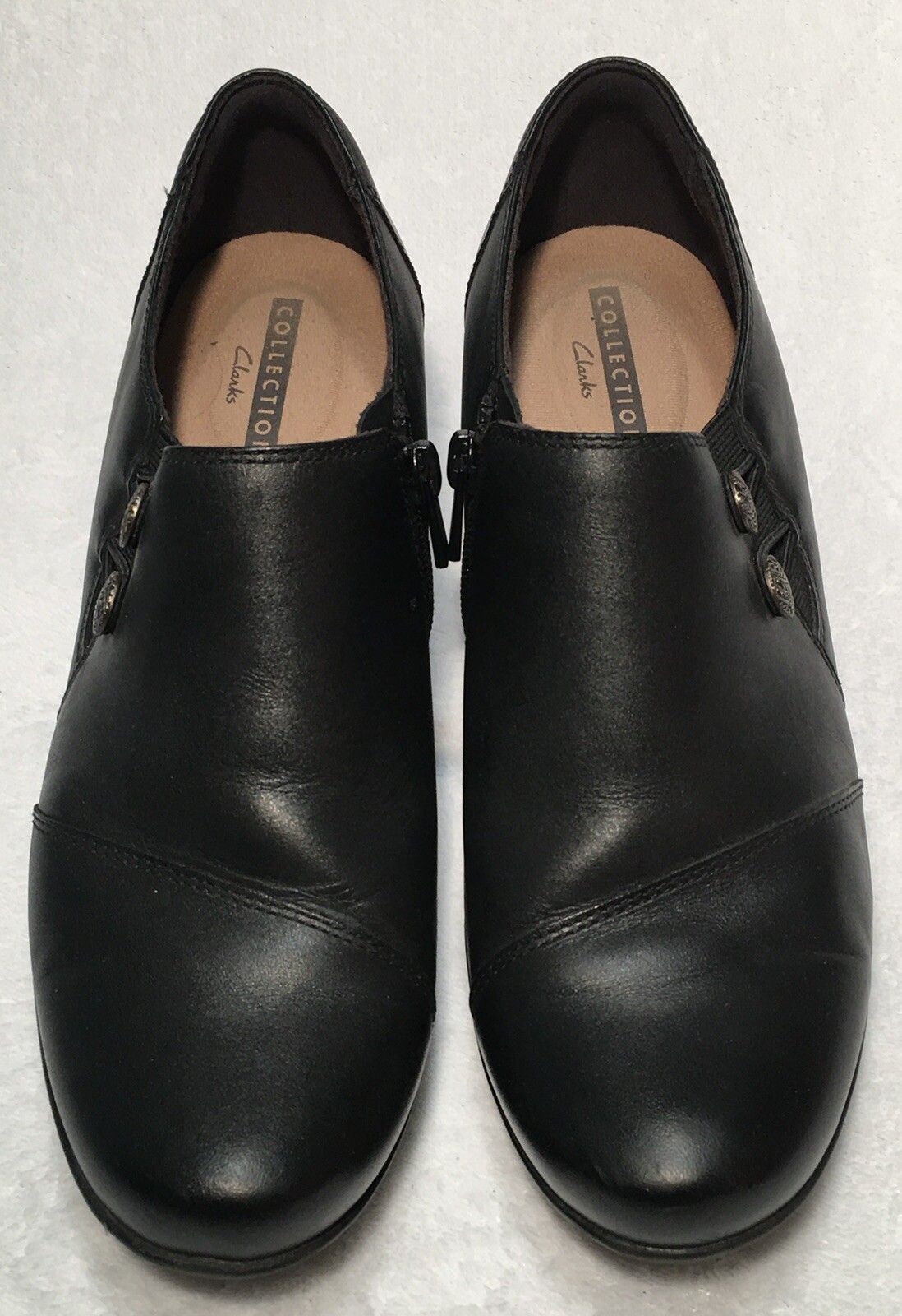 Collection by Clarks Womens 22545 Emslie Warren Black Leather Shooties ...
