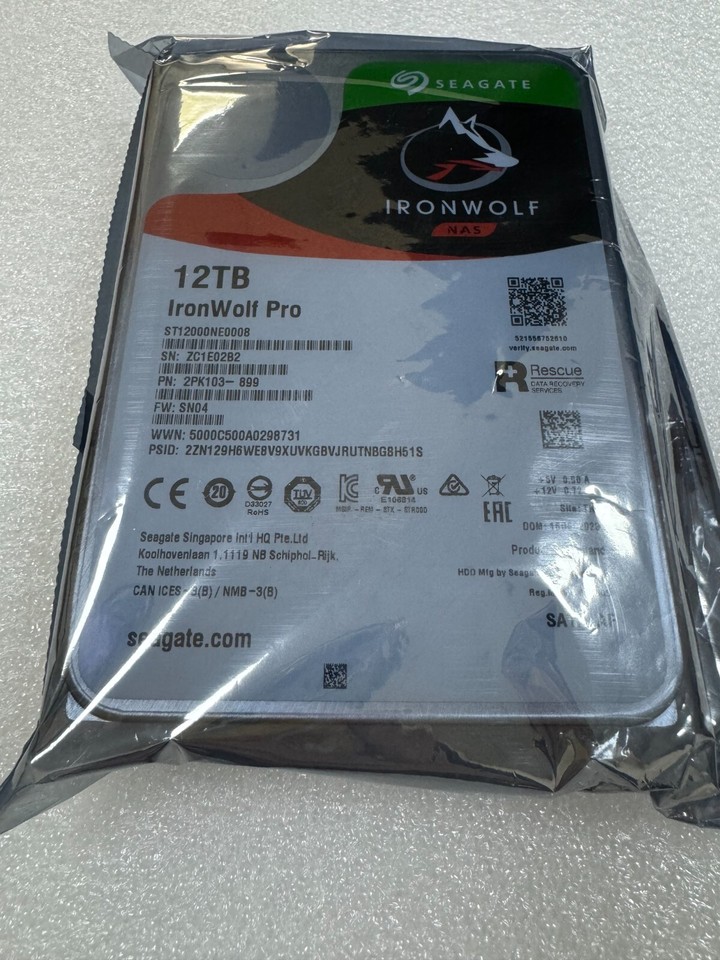 NEW Seagate IronWolf Pro 12TB 7200RPM SATA 6Gb/s 3.5" NAS HDD ...