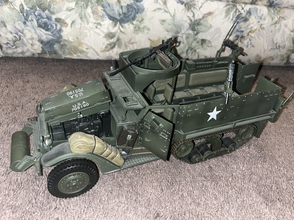 WW2 US M3A3 Halftrack 1/18 Model 21st Century Toys Ultimate Soldier XD ...