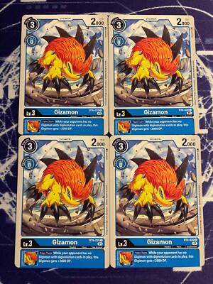 x4 Gizamon BT6-020 C Playset Digimon TCG Double Diamond | eBay