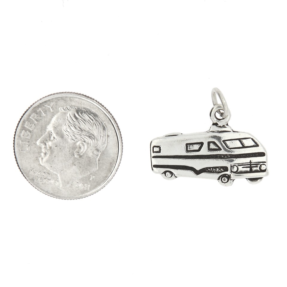 Sterling Silver Flat Camper RV Motor Home Charm Pendant | eBay
