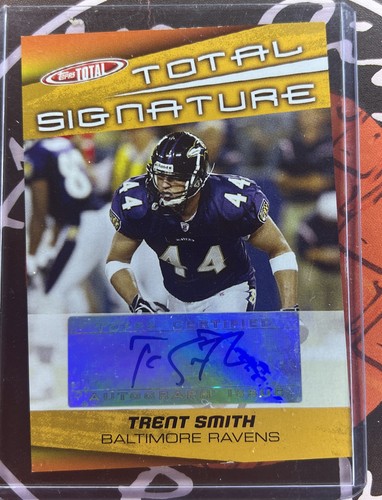 2005 Topps Total Signatures Ravens Football Card #TSTS Trent Smith B ...