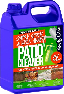 ProKleen Patio Cleaner Fluid Algae Mould Killer 5L Brick Paving 25% ...