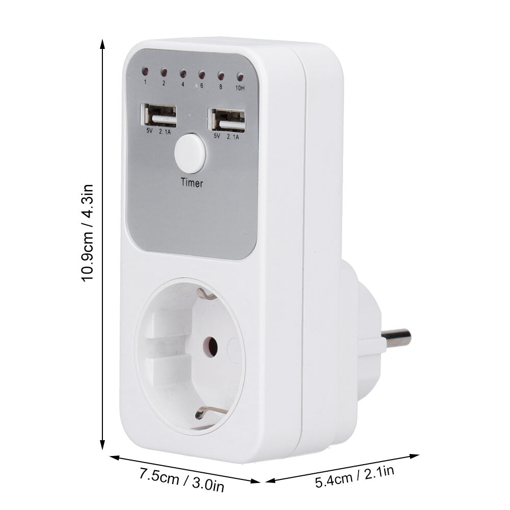 180~260V 13A USB Digital Countdown Timer Socket For Computer Charger ...