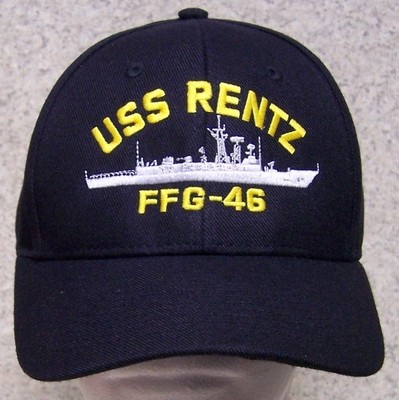 Embroidered Baseball Cap Military Navy USS Rentz NEW 1 hat size fits ...