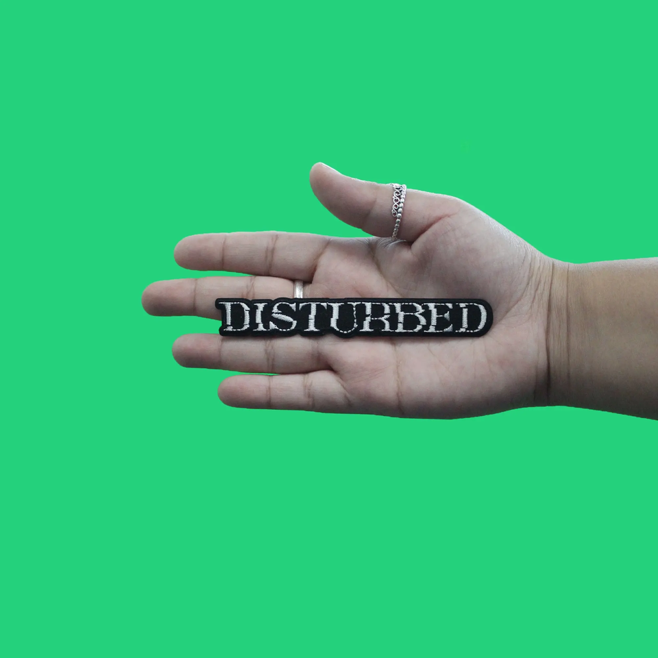 Disturbed Name Logo Patch Rock Music Metal Embroidered Iron On | eBay