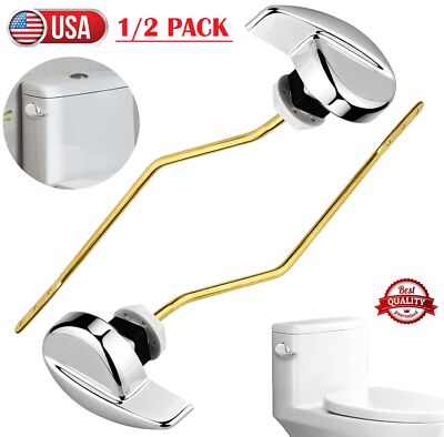 2× Easy Use Side Mount Toilet Flush Lever Handle Angle Universal Toilet ...
