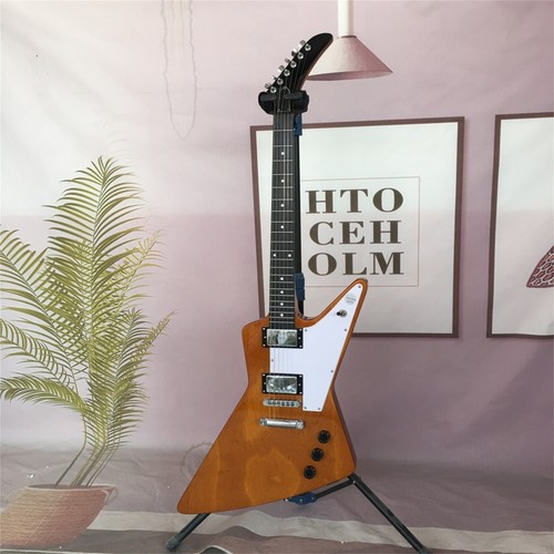 Yellow Solid Body 6Strings Explorer Electric Guitar Mahogany Body ...