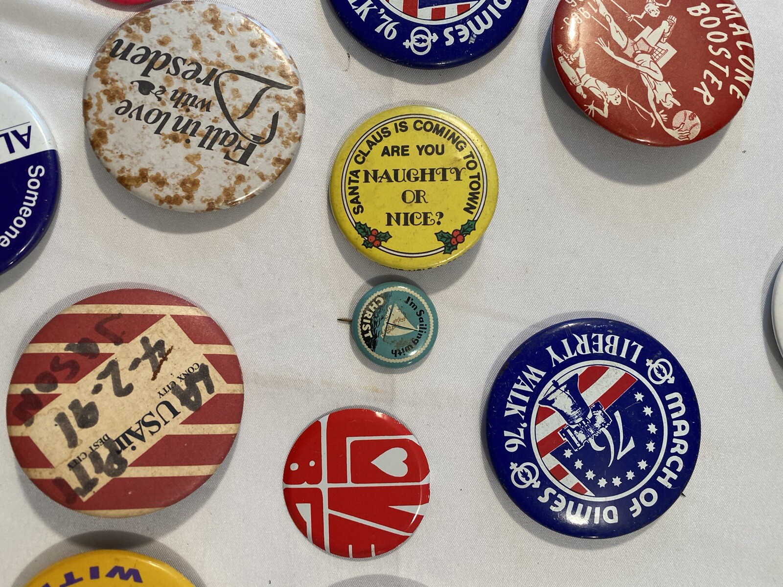 Vintage Lot of 20 Pinback Buttons Various Sizes | eBay