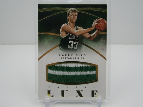 LARRY BIRD 2014-15 LUXE GOLD PARALLEL PRIME GAME WORN PATCH! #2/10! SSP ...