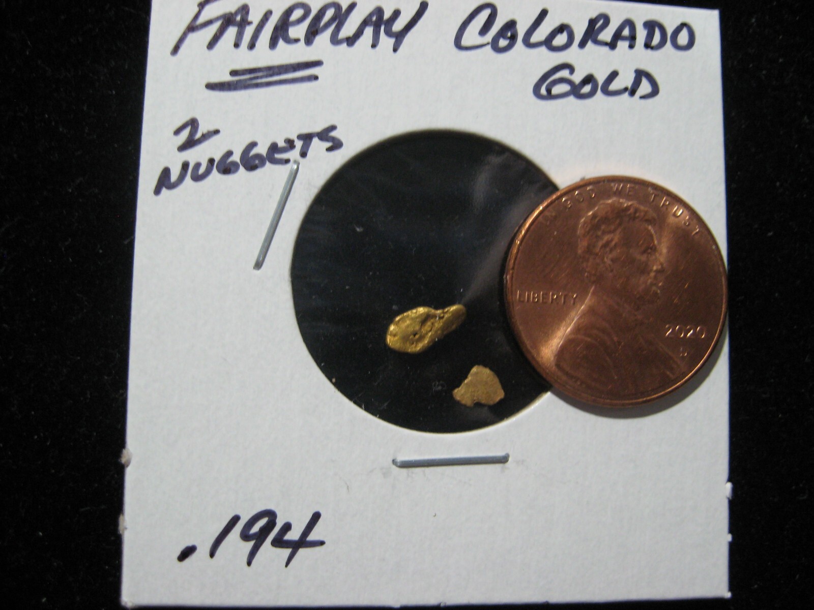1 COLORADO TWO GOLD NUGGETS FAIRPLAY AREA .194 GRAM | eBay