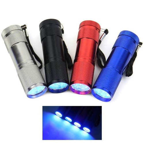 395nm Invisible Ink Marker UV Torch Purple Light Ultra Violet 9 LED ...