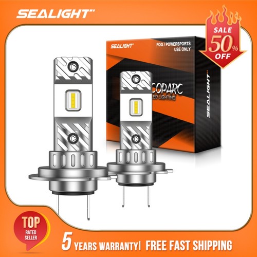 SEALIGHT S6 H7 LED Headlight Bulb Conversion Kit High Beam 6500K White ...