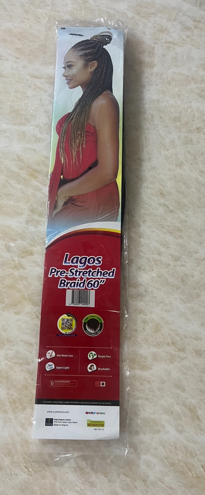 XPRESSION BRAID 60" LAGOS PRE-STRETCHED EXPRESSION FOR BRAIDING ...