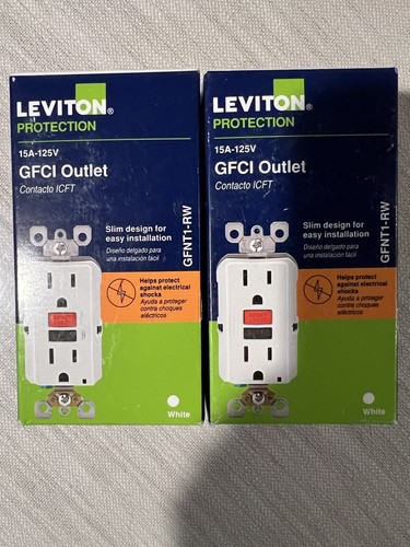 Leviton GFNT1-W Self-Test SmartlockPro Slim GFCI Non-Tamper-Resistant ...