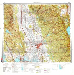 Soviet Russian Topographic Map SACRAMENTO, CALIFORNIA USA 1:500K ed ...