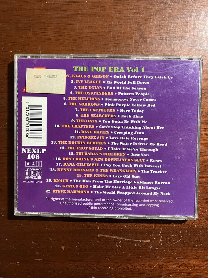 Quick Before They Catch Us The Pop Era Vol. 1 CD Knack Status Quo Dave ...
