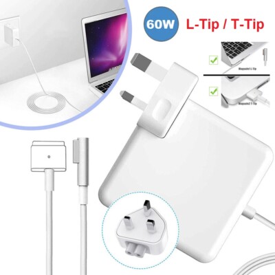 60W L-Tip & T-Tip AC Power Adapter Charger Magsafe 1&2 For MacBook Air ...