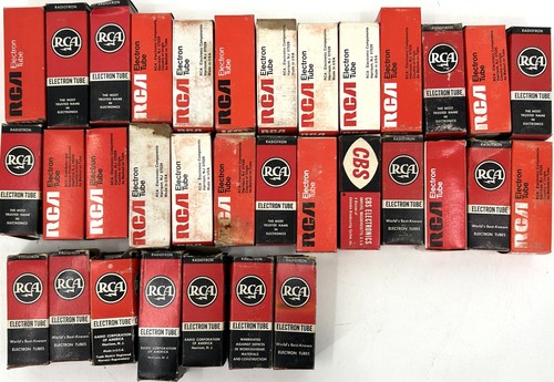 Mixed Lot of 32 Vintage RCA Radio Tubes & 1 CBS Tube - TESTED ...