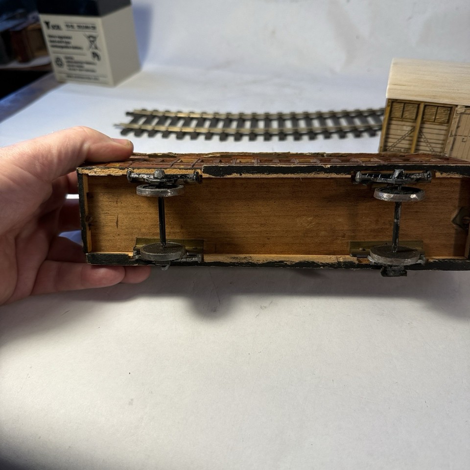 O Gauge Wooden Railway Coaches & Van – Scratch Built – Job Lot of 3 ...