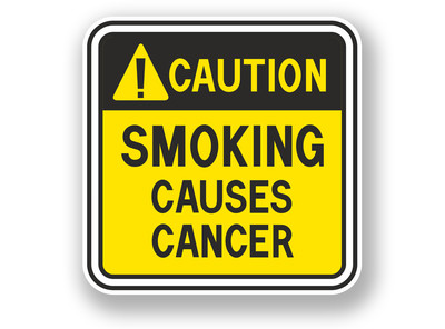 2 x Smoking Causes Cancer Warning Sign Vinyl Sticker #7067Â | eBay UK