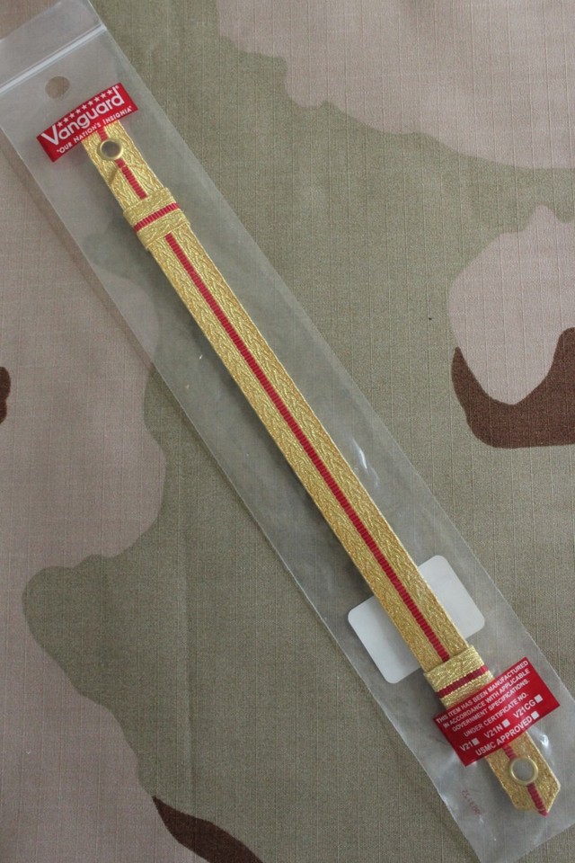 USMC US MARINE CORPS GOLD CHIN STRAP AND BADGE SET FOR OFFICER ...