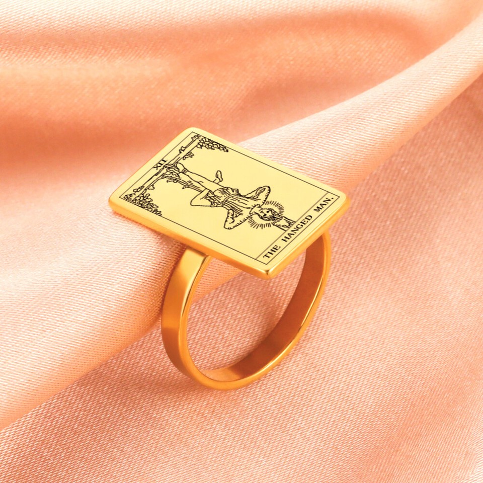 Tarot Card Esotericism Ring 7-10 Astrology Divination Magic Amulet ...