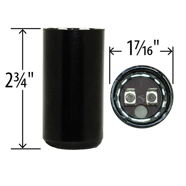 233-292 MFD uf 110-125 VAC Round Electric Motor Start Capacitor Made in ...