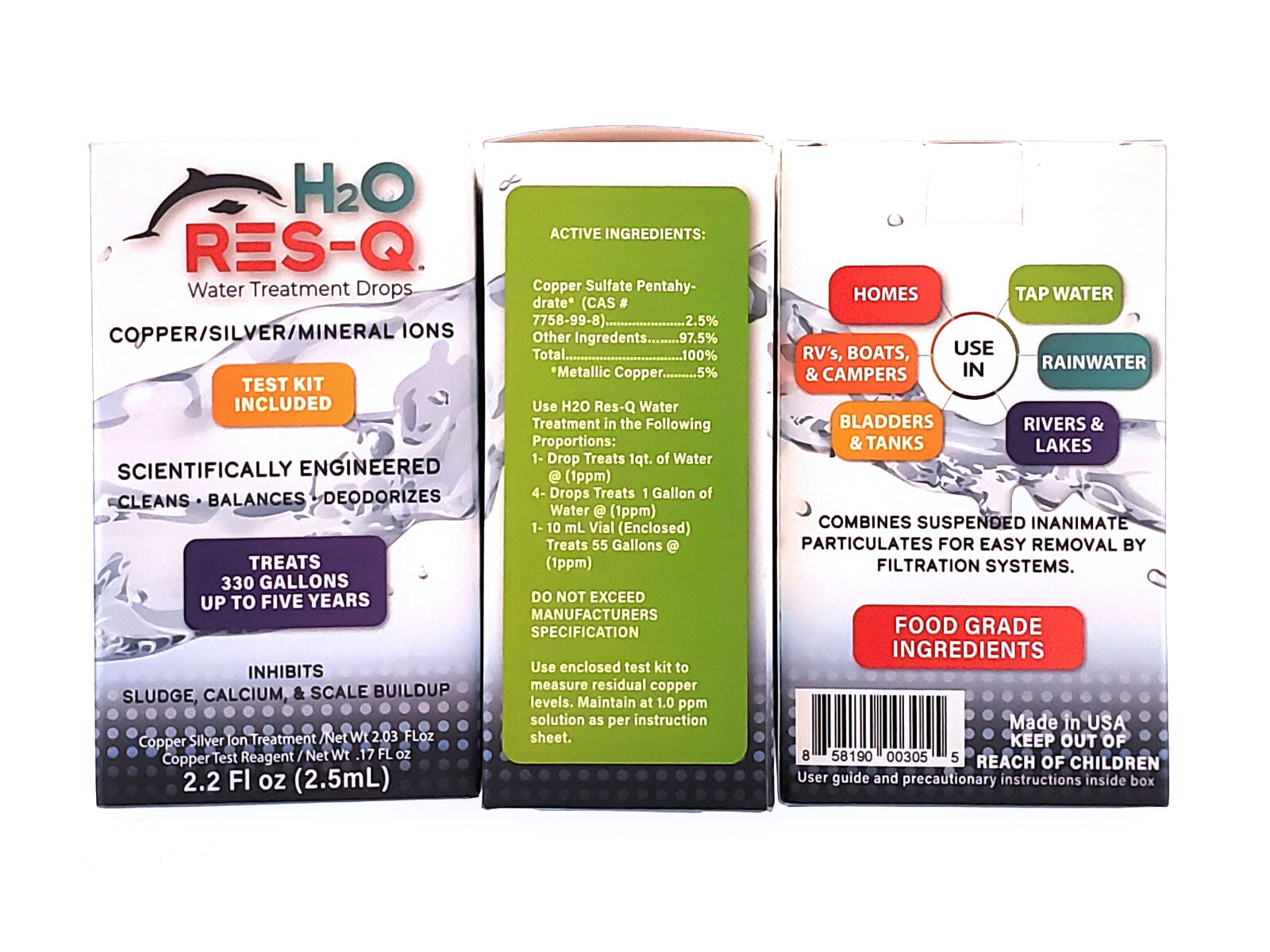 H2o ResQ - Biofilm Defender and Eliminator 2 Part Water Storage ...