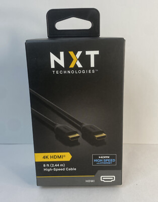 NXT Technologies NX29739 8 Ft High Speed Cable. New In Box. 4K HDMI ...