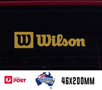 2x Wilson Tennis Windshield Windscreen Laptop Sticker Decal 200mm GOLD ...