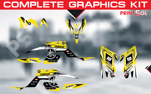 Yamaha Raptor 700R 2013-2022 FULL graphics decals stickers kit | eBay