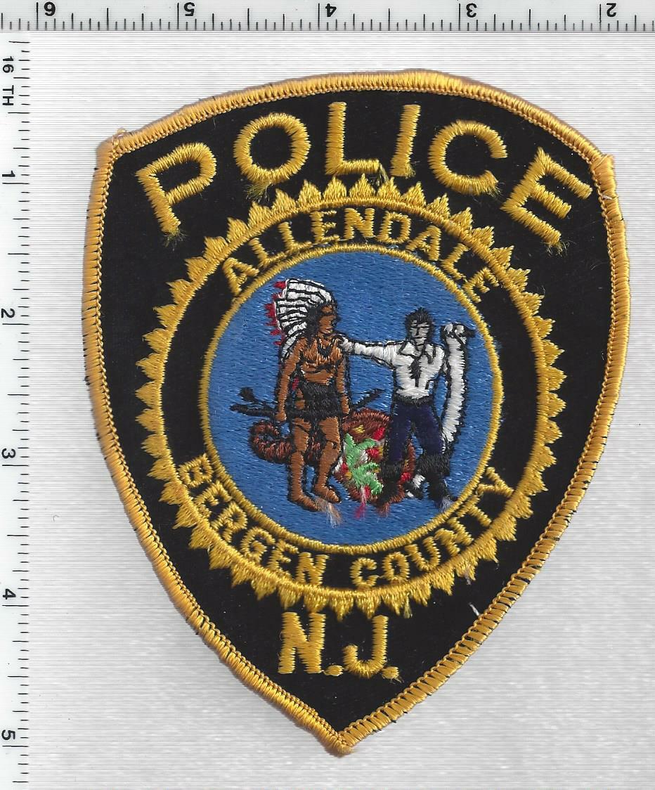 Allendale Police (New Jersey) 1st Issue Uniform Take-Off Shoulder Patch ...