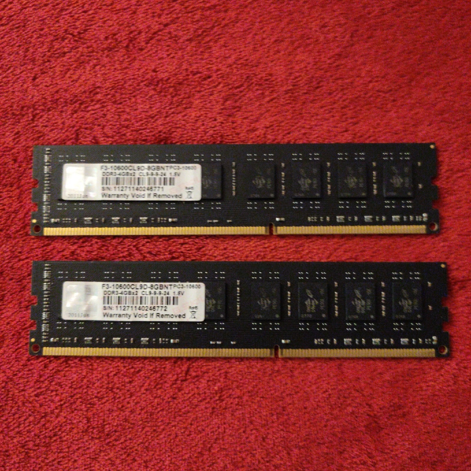 G.Skill G Skill 8GB Paired Tested Ram Sticks F3-10600CL9D-8GBNT DDR3 ...
