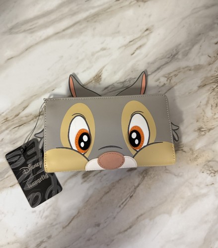 Disney Loungefly Bambi Thumper Faux Fur Tail Bifold Zip Wallet | eBay