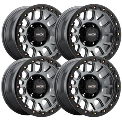 (Set-4) Vision 111 Nemesis 17x9 6x5.5 6x139.7 -12mm Gunmetal Wheels 17 ...