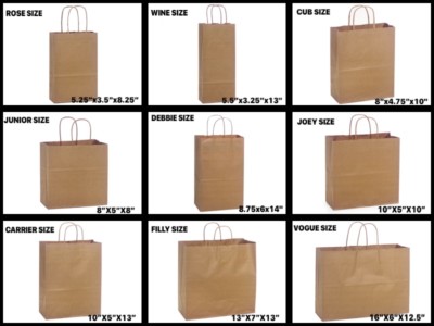 Paper Bag Size Guide | Ahoy Comics