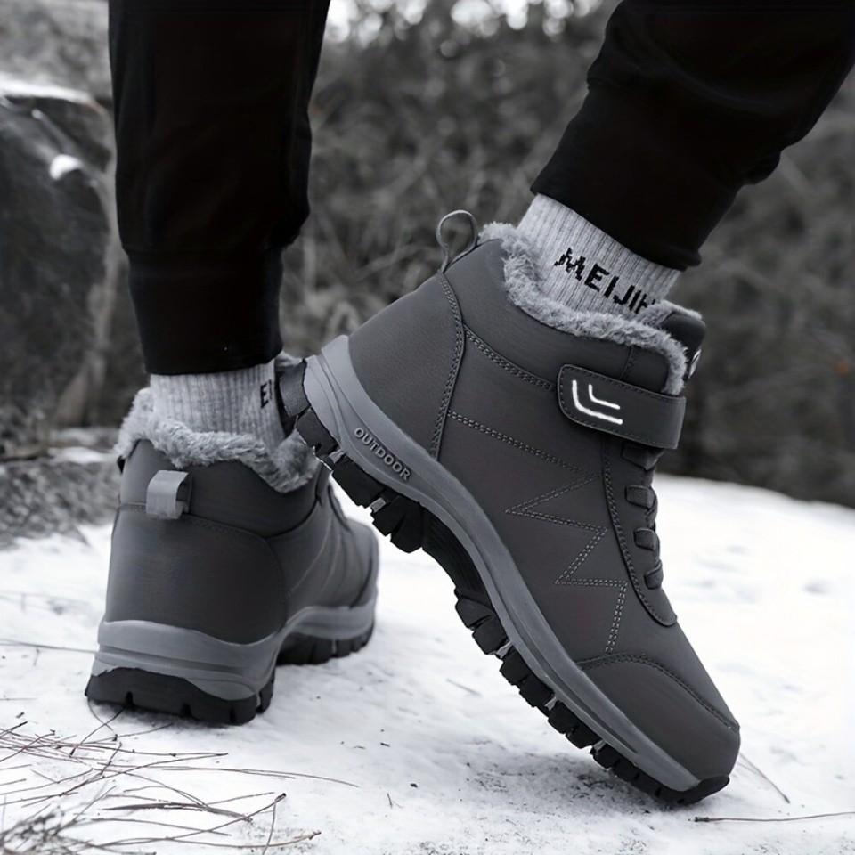 Men's Insulated Waterproof Winter Snow Boots Warm Outdoor Boots for ...