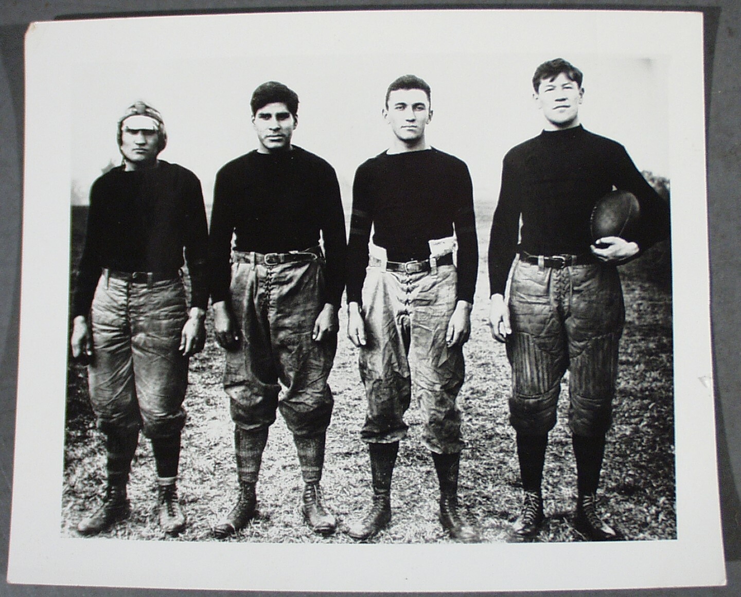 ORIGINAL 1911 JIM THORPE CARLISLE INDIAN FOOTBALL PHOTO WITH 3 OTHER ...