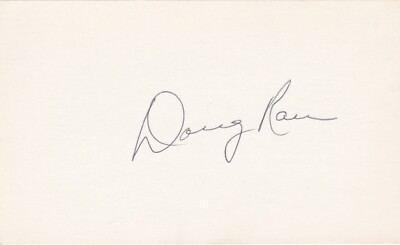 Doug Rau Dodgers Auto Signed 3x5 Index Card Free Shipping! | eBay