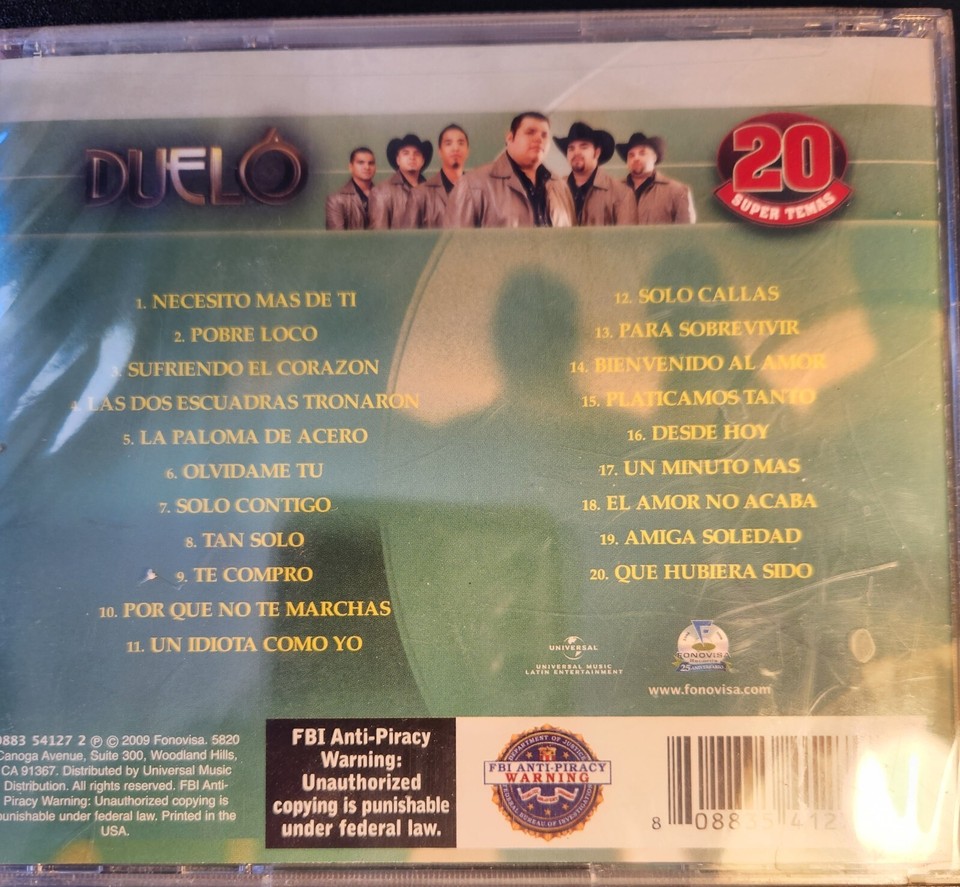 DUELO - 20 SUPER TEMAS: LA HISTORIA DE LOS EXITOS (2009 CD) | eBay