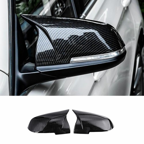 ABS Carbon Fiber Ox Horn Rear Side Door Mirror Cover For BMW F30 F35 M3 ...
