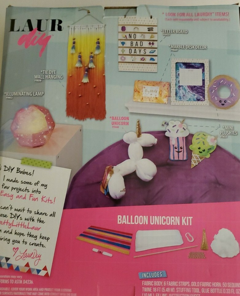 Laur DIY Balloon Plush Unicorn Kit NEW In Stock | eBay