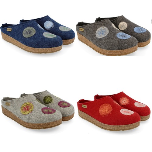 HAFLINGER RADIUS WOMEN'S WOOL FELT SLIPPERS CLOGS | eBay